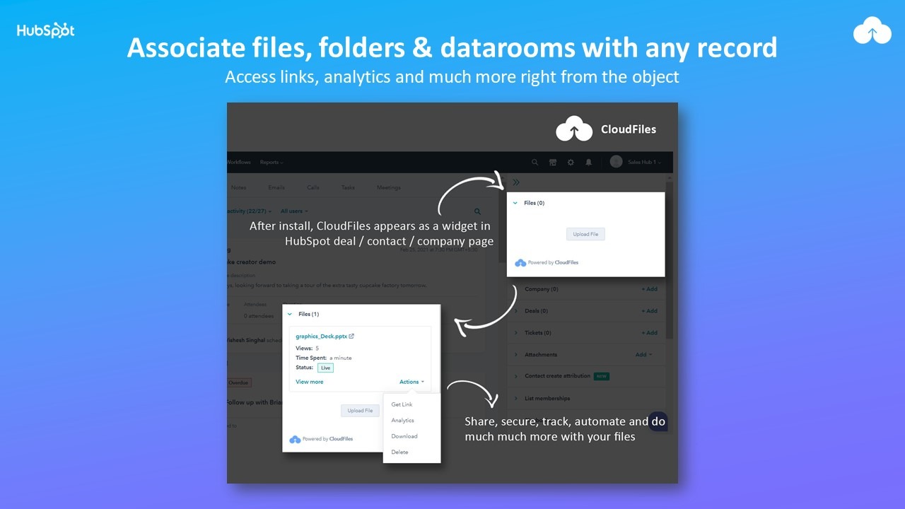 CloudFiles HubSpot Integration | Connect Them Today