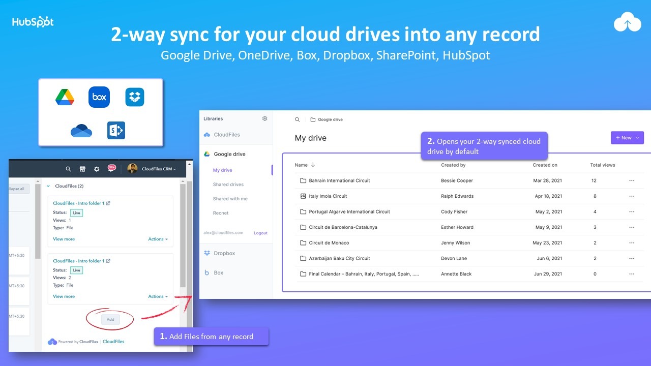 CloudFiles HubSpot Integration | Connect Them Today
