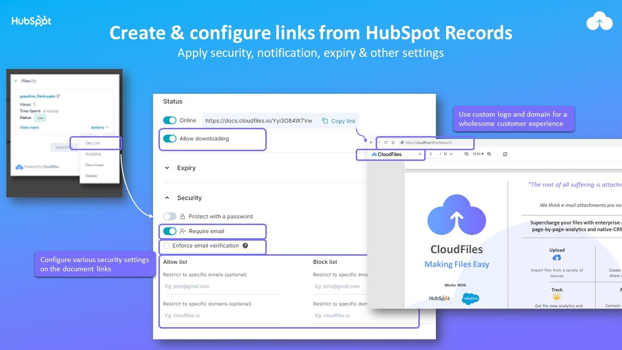 CloudFiles HubSpot Integration | Connect Them Today